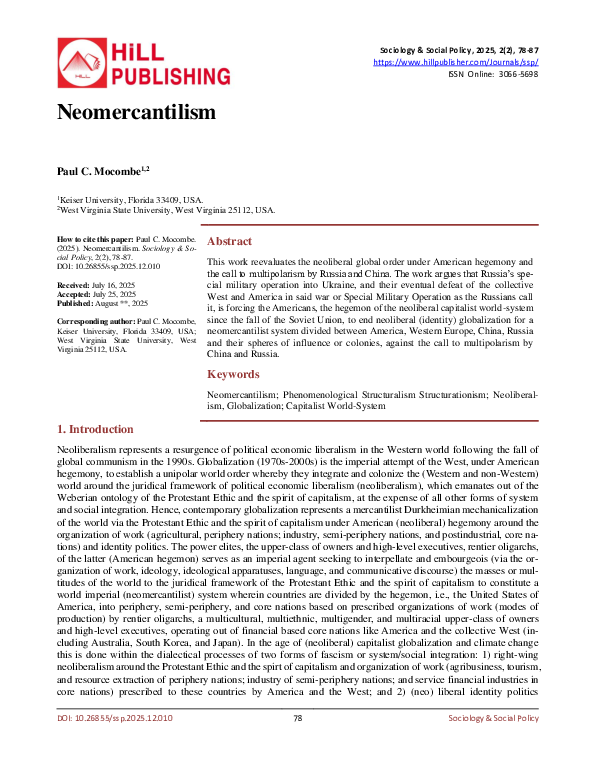 (PDF) Neomercantilism