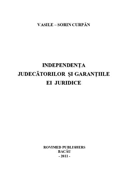 (PDF) Independenta judecatorilor