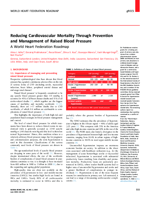 (PDF) Reducing Cardiovascular Mortality Through Prevention and ...