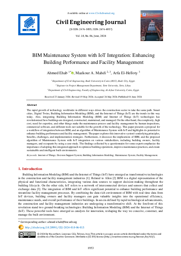 (PDF) BIM Maintenance System with IoT Integration: Enhancing Building ...