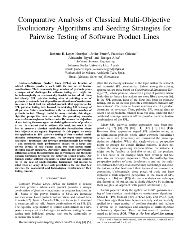 (PDF) Comparative analysis of classical multi-objective evolutionary ...