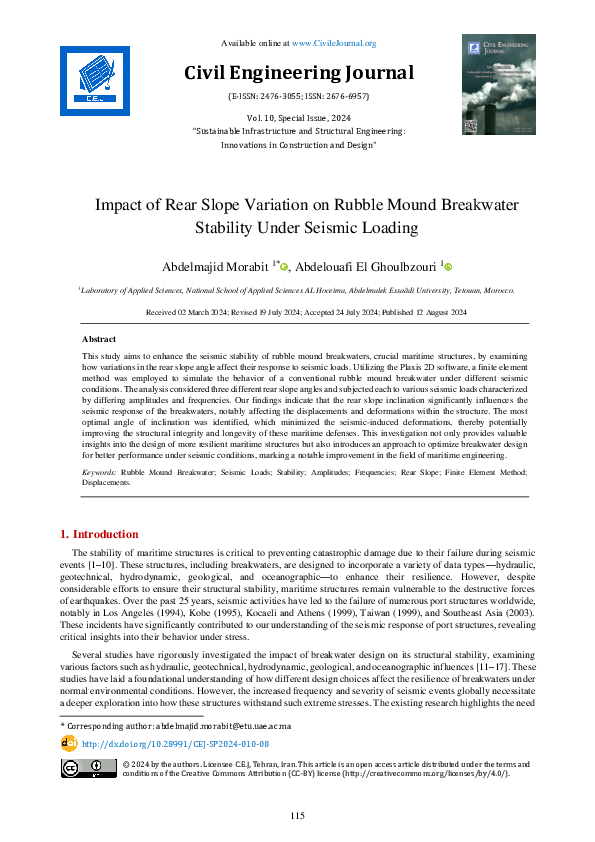 (PDF) Impact of Rear Slope Variation on Rubble Mound Breakwater ...