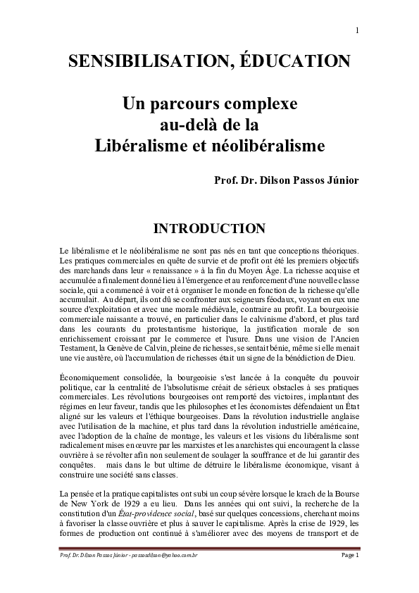 (PDF) SENSIBILISATION, ÉDUCATION Un parcours complexe au-delà de la ...