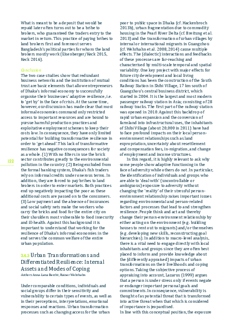 (PDF) Urban Transformations and Differentiated Resilience : Internal ...