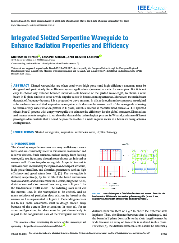 (PDF) Integrated Slotted Serpentine Waveguide to Enhance Radiation ...