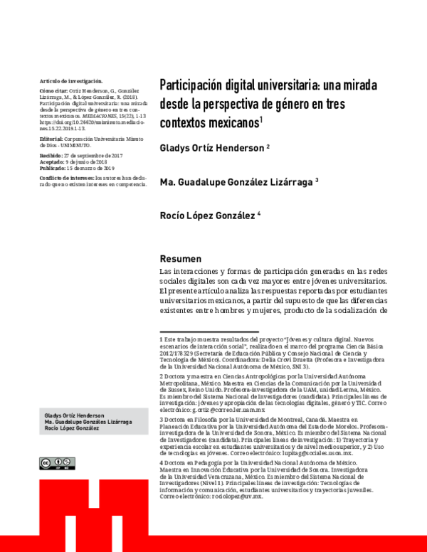 (PDF) Participación digital universitaria: una mirada desde la ...
