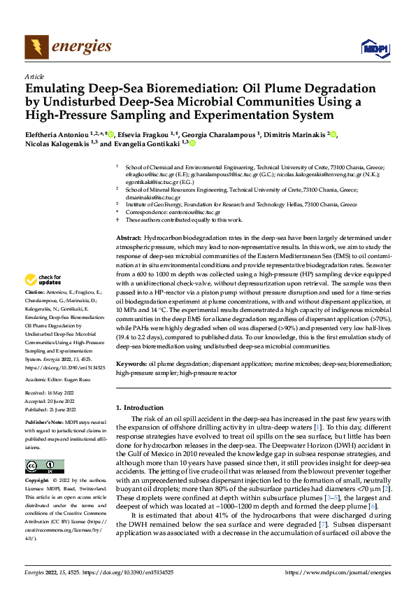 (PDF) Emulating Deep-Sea Bioremediation: Oil Plume Degradation by ...