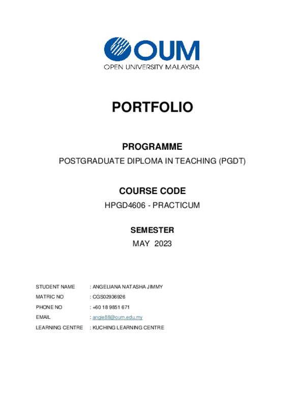(PDF) PORTFOLIO RANCANGAN PENGAJARAN HARIAN (RPH) SMK TAEE, SERIAN