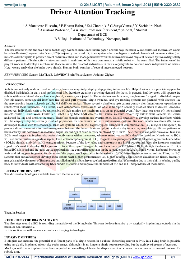 (PDF) Driver Attention Tracking