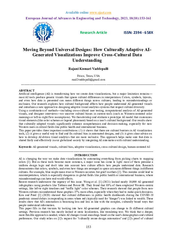 (PDF) Moving Beyond Universal Designs: How Culturally Adaptive AI-Generated Visualizations ...