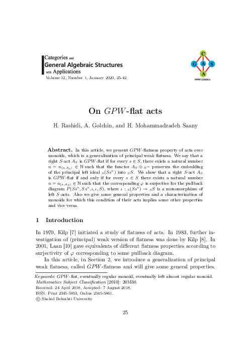 (PDF) On $GPW$-Flat Acts