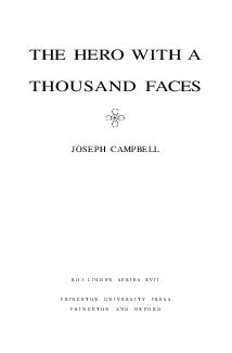 (PDF) THE HERO WITH A THOUSAND FACES, Joseph Campbell