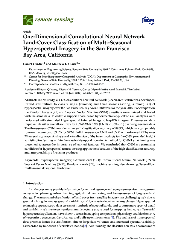 (PDF) One-Dimensional Convolutional Neural Network Land-Cover ...