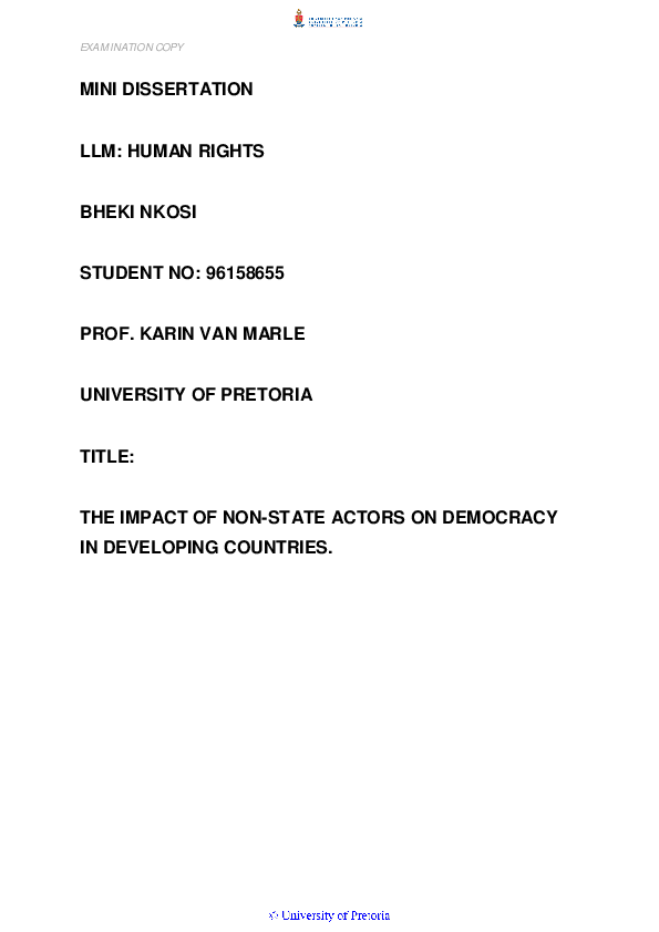(PDF) Mini Dissertation LLM: Human Rights