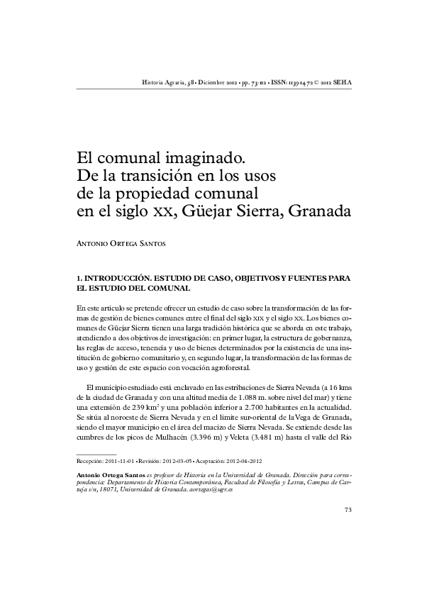 (PDF) El comunal imaginado. De la transición en los usos de la ...
