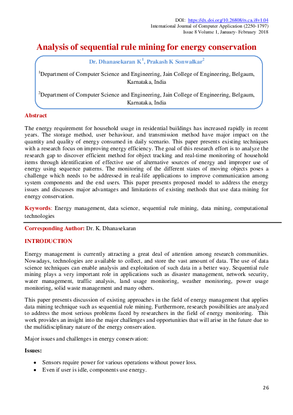 (PDF) Analysis of sequential rule mining for energy conservation