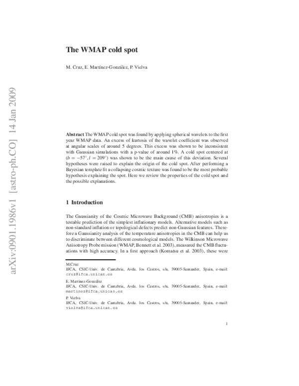 (PDF) The WMAP Cold Spot