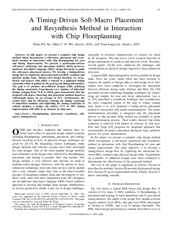 (PDF) A timing-driven soft-macro placement and resynthesis method in ...