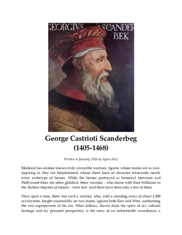 (PDF) George Castrioti Scanderbeg - essay