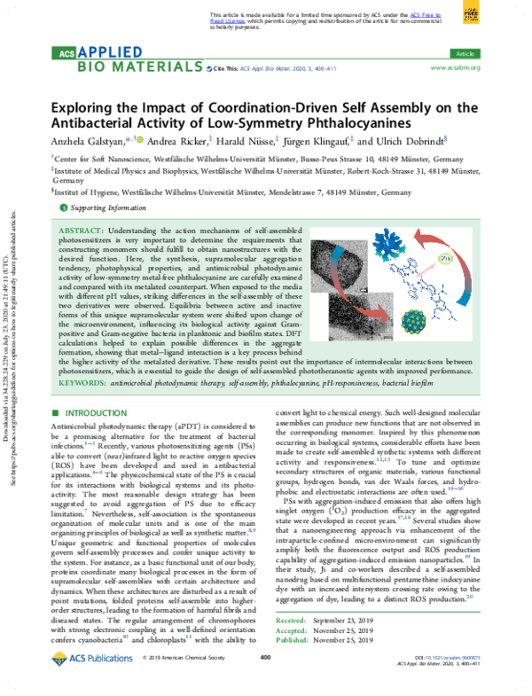 (PDF) Exploring the Impact of Coordination-Driven Self Assembly on the Antibacterial Activity of ...