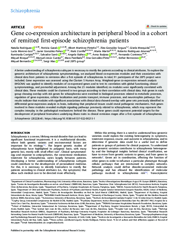 (PDF) Gene co-expression architecture in peripheral blood in a cohort ...