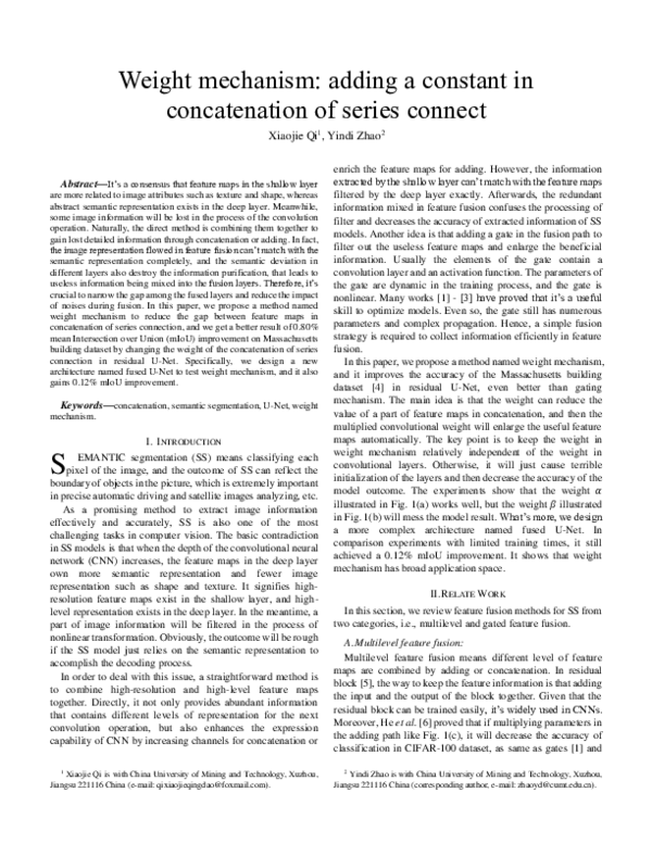 (PDF) Weight mechanism adding a constant in concatenation of series connect