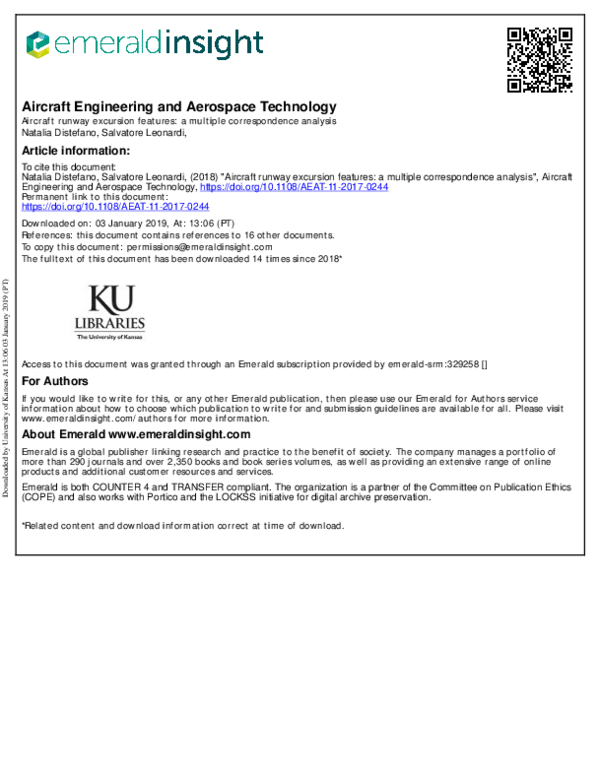 (PDF) Aircraft runway excursion features: a multiple correspondence ...