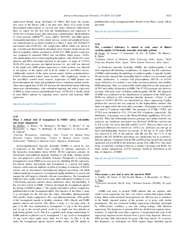 (PDF) O.25Phase 1 clinical trial of losmapimod in FSHD: safety ...
