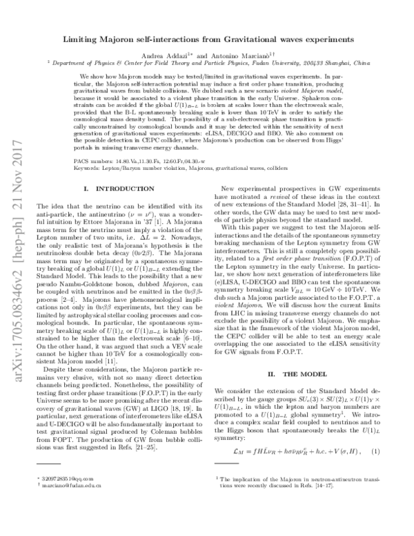 (PDF) Limiting majoron self-interactions from gravitational wave ...