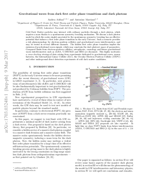 (PDF) Gravitational waves from dark first order phase transitions and ...