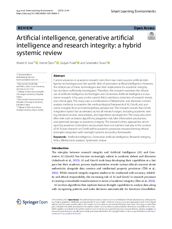 (PDF) Artificial intelligence, generative artificial intelligence and ...