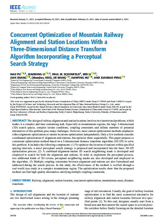 (PDF) Concurrent Optimization of Mountain Railway Alignment and Station Locations With a Three ...