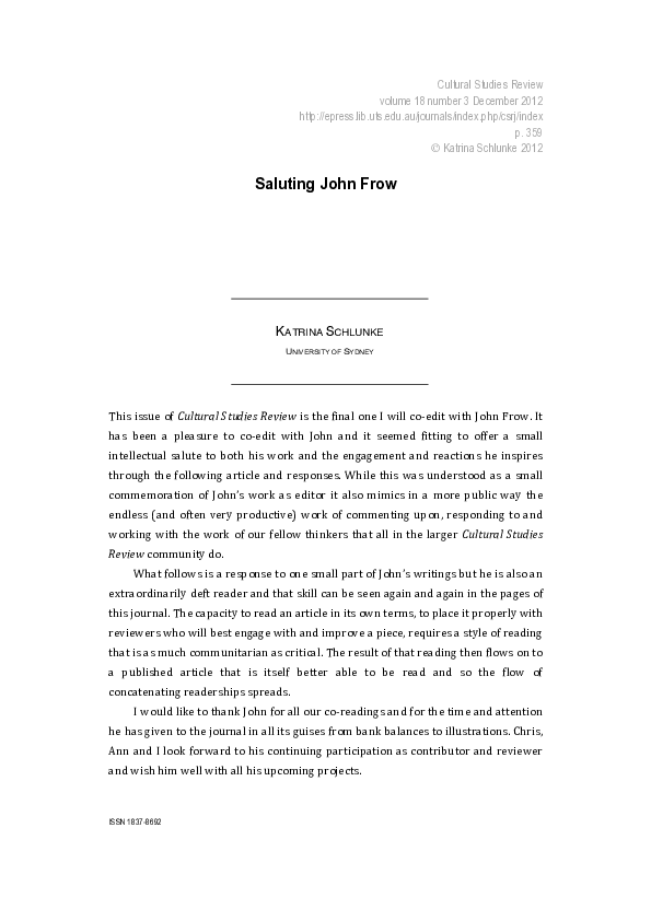 (PDF) Avatar, Identification, Pornography [by John Frow, with responses ...