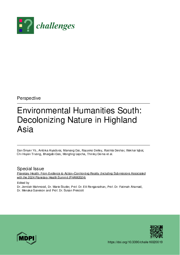(PDF) Environmental Humanities South: Decolonizing Nature in Highland Asia