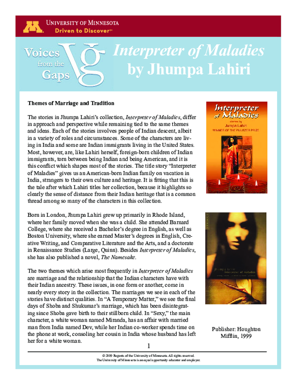 (PDF) Review Interpreter of Maladies