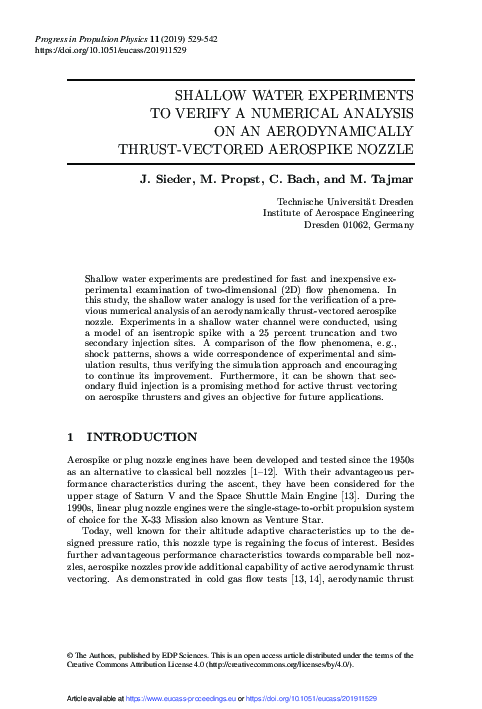 (PDF) Shallow water experiments to verify a numerical analysis on an ...