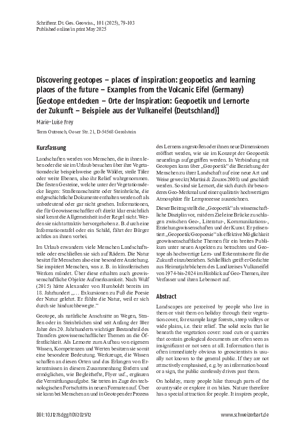 (PDF) Discovering geotopes -places of inspiration: geopoetics and ...