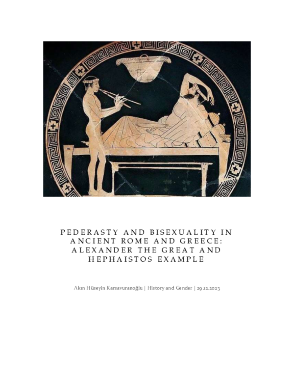 (PDF) Pederasty and Bisexuality in Ancient Rome and Greece : Alexander ...