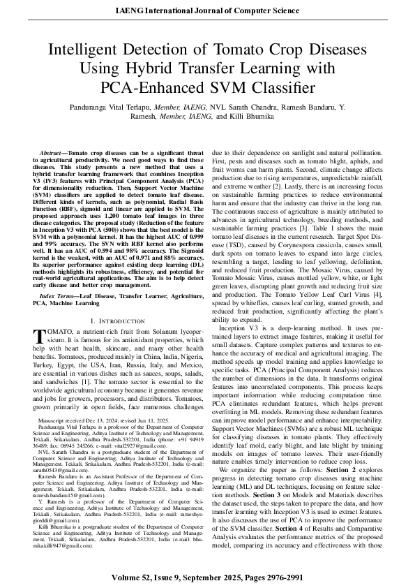 (PDF) Intelligent Detection of Tomato Crop Diseases Using Hybrid ...