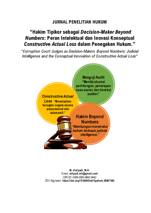 (PDF) Hakim Tipikor sebagai Decision-Maker Beyond Numbers: Peran ...