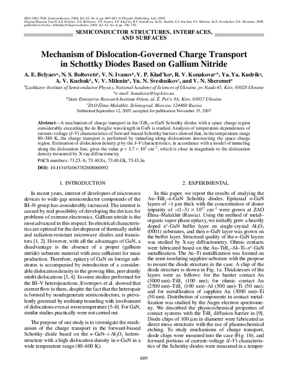 (PDF) Mechanism of dislocation-governed charge transport in schottky ...