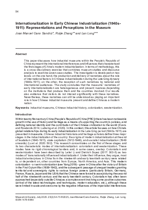 (PDF) Internationalization in Early Chinese Industrialization (1840s ...