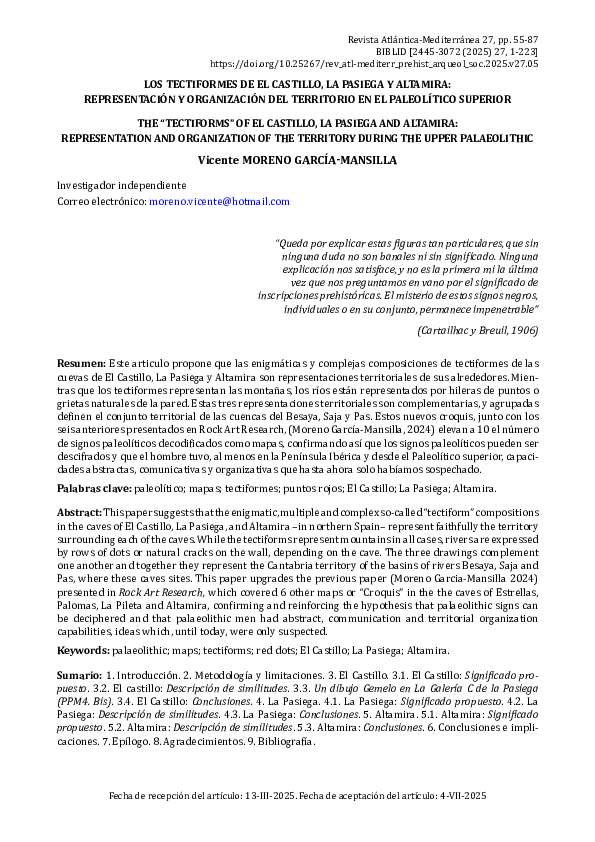 (PDF) Los Tectiformes de El castillo, La Pasiega y Altamira ...