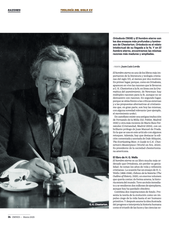 (PDF) El hombre eterno (1925) de G.K. Chesterton, Omnes 749 (3/2025) 34-36