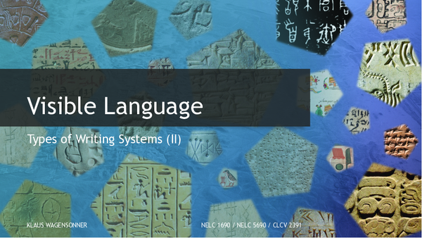 (PDF) Visible Language: Types of Writing Systems (II)