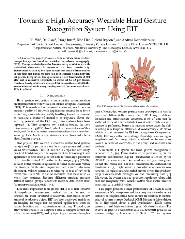 (PDF) Towards a High Accuracy Wearable Hand Gesture Recognition System Using EIT