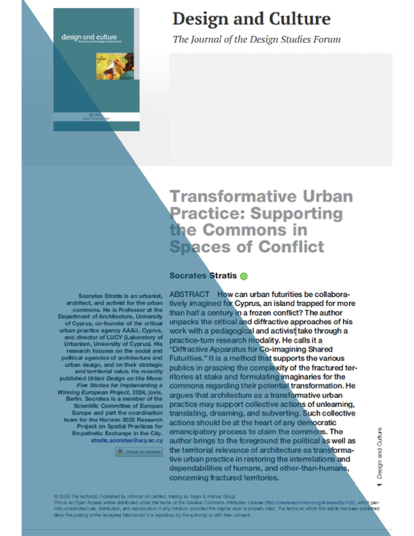 (PDF) Transformative Urban Practice: Supporting the Commons in Spaces ...