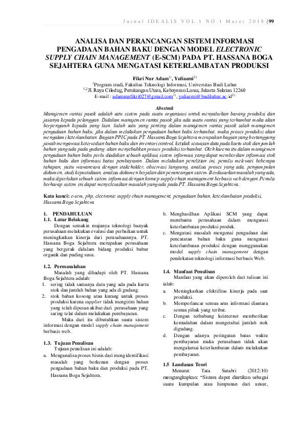 (PDF) Analisa Dan Perancangan Sistem Informasi Pengadaan Bahan Baku Dengan Model Electronic ...