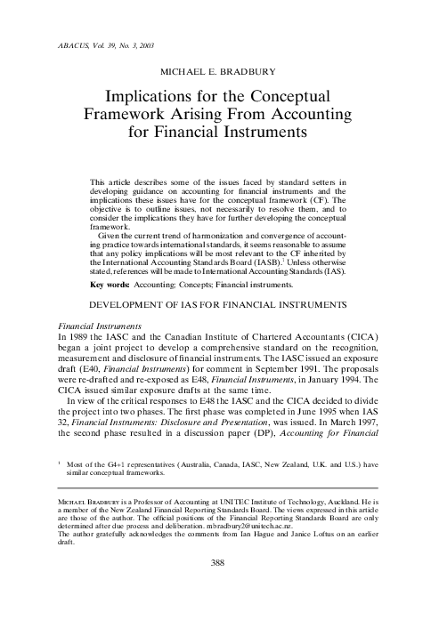 (PDF) Implications for the Conceptual Framework Arising From Accounting ...