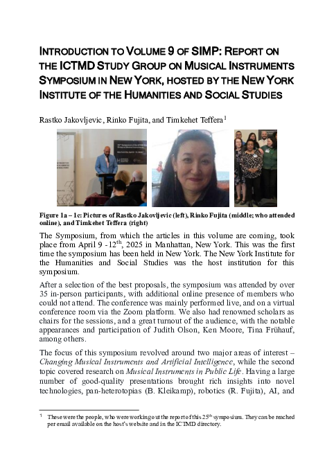 (PDF) INTRODUCTION TO VOLUME 9 OF SIMP: REPORT ON THE ICTMD STUDY GROUP ...
